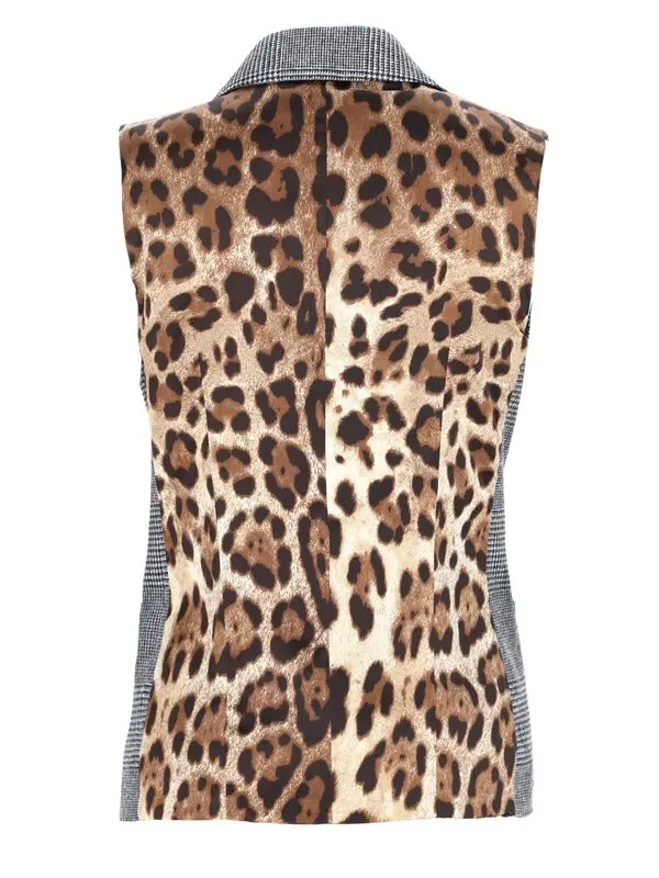 Dolce & Gabbana Gilet In Flanella Principe Di Galles