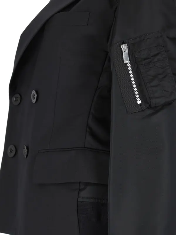 Sacai Giacca Ibrida Doppiopetto