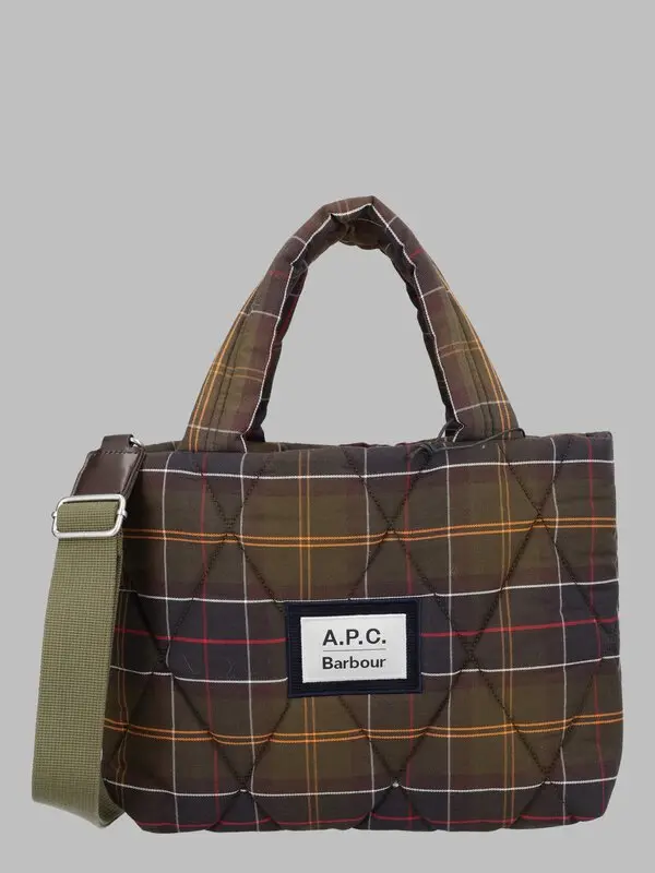 BARBOUR X A.P.C. Barbour X A. P.c. Borsa Con Motivo Tartan