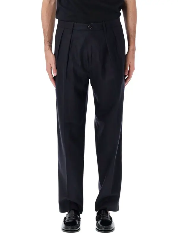 NINE:INTHE:MORNING Pleated Wool Trousers - Blu