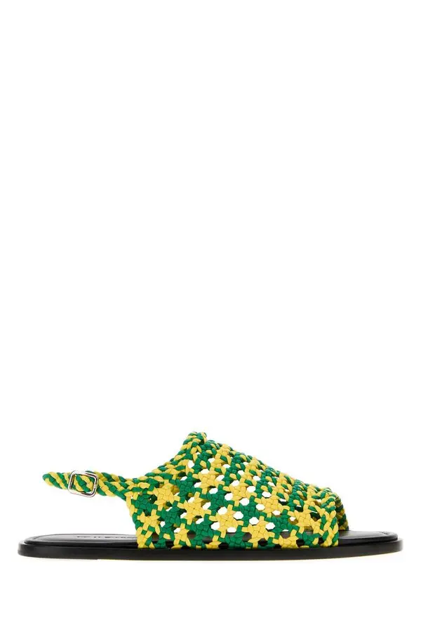 JW Anderson Mesh Net Sandals With Leather Sole - Multicoloured
