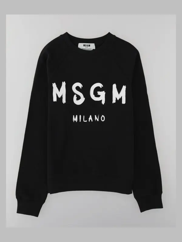 MSGM 100% Cotton Sweatshirt - Black