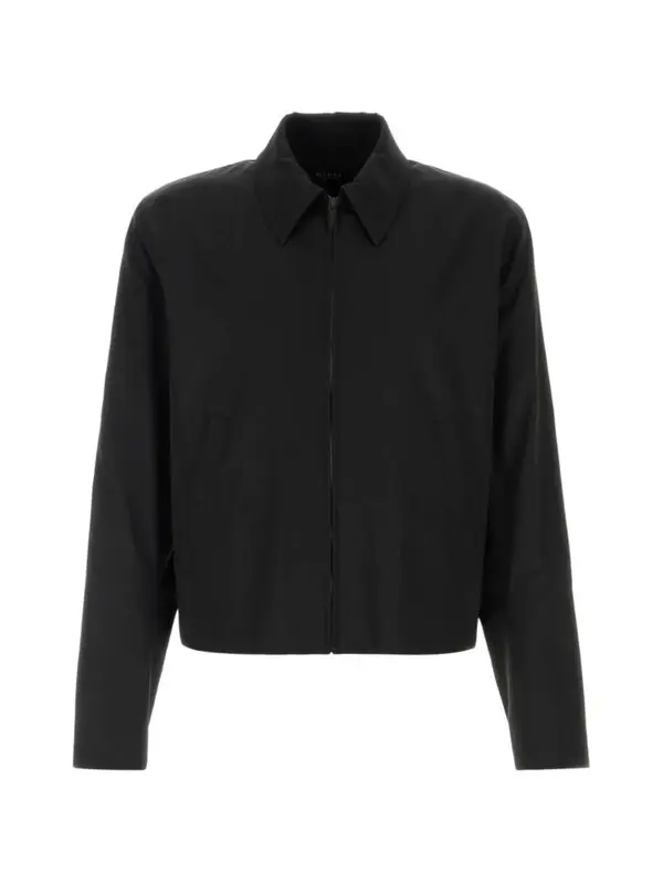 Gucci Satin-blend Coat With Silk-feel Finish - Black