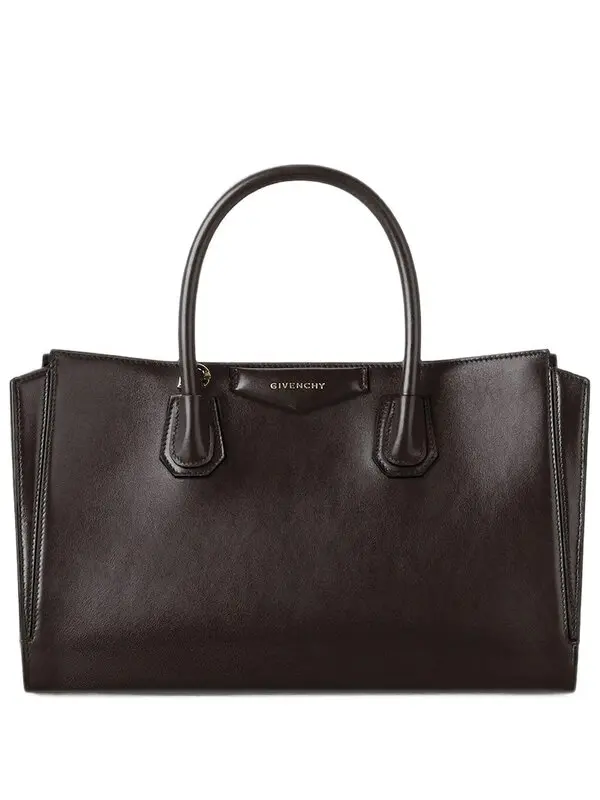 Givenchy Borsa Catchall Antigona Piccola In Pelle Fiore Lucida - Brown