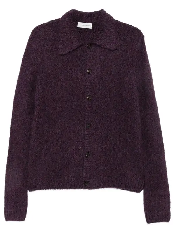 Dries Van Noten Cardigan Mora In Misto Lana - Multicolor