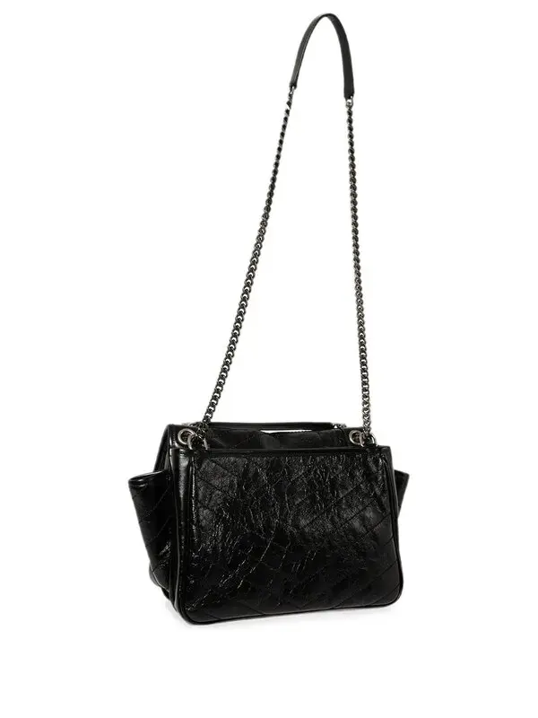 Saint Laurent Borsa Niki Tripouch In Pelle Vintage - Black