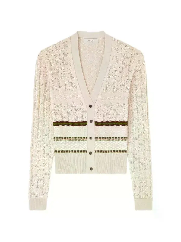 RETORI Mix-stitch Knit Cardigan - Neutrals