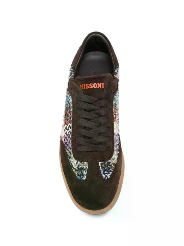 Missoni Alice Zigzag-knit Panelled Sneakers