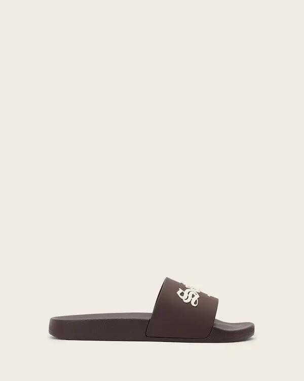 ALLSAINTS Saint Moulded Branded Slider - Brown