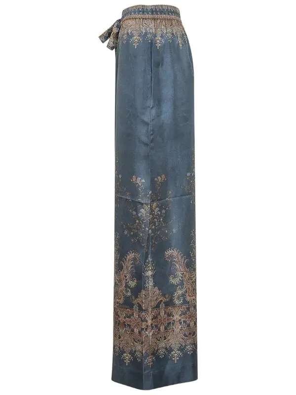 Zimmermann Pantaloni Valiant In Seta Paisley