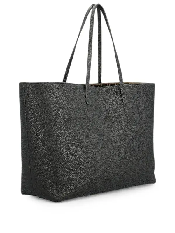 Fendi Roll Medium Shopper In Cuoio Romano Nero