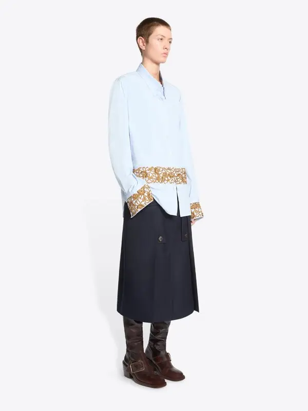 Dries Van Noten Camicia In Popeline Di Cotone Ricamato