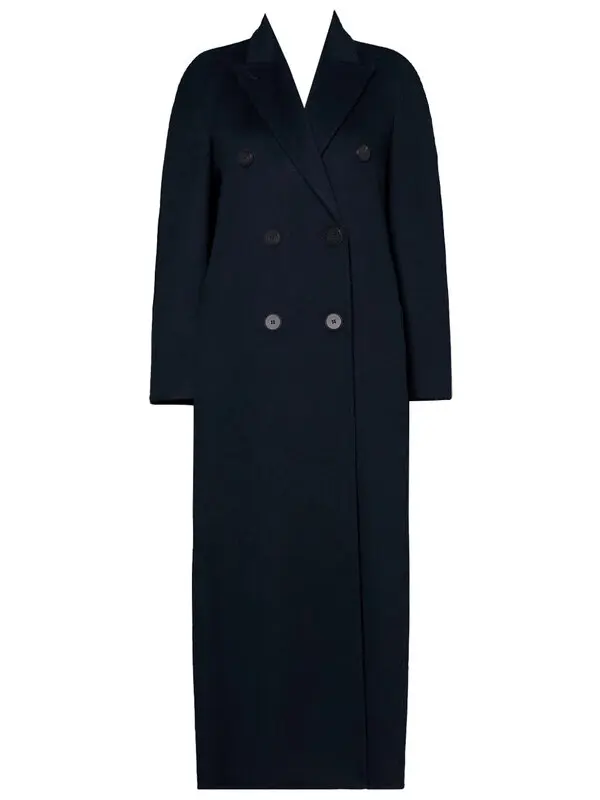 Max Mara Cappotto Doppiopetto In Cashmere Garzato - Blue