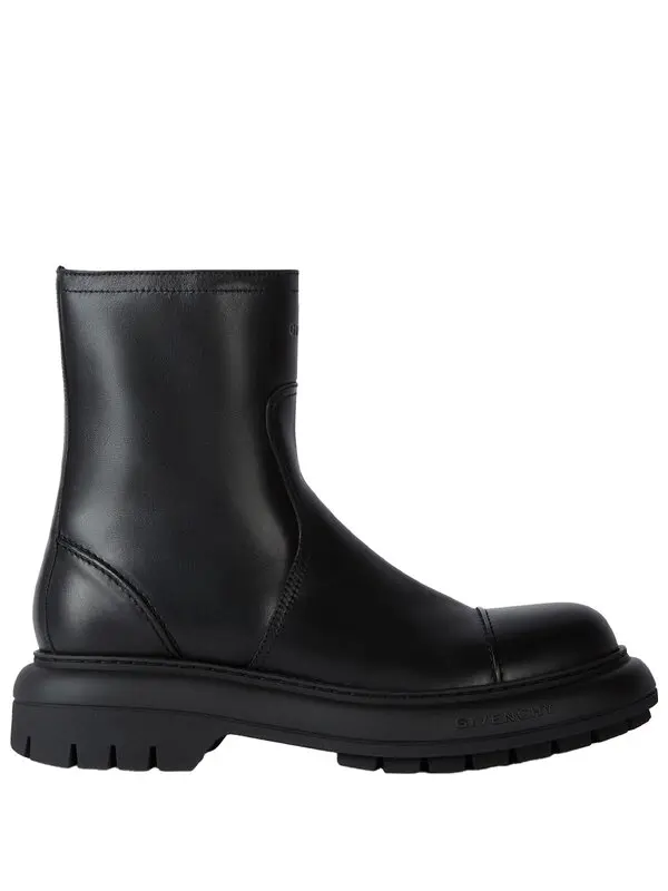 Givenchy Stivali Biker Cargo In Pelle - Black