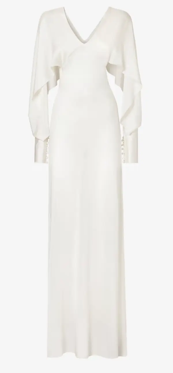 Fendi Ivory Silk Yarn Dress - White