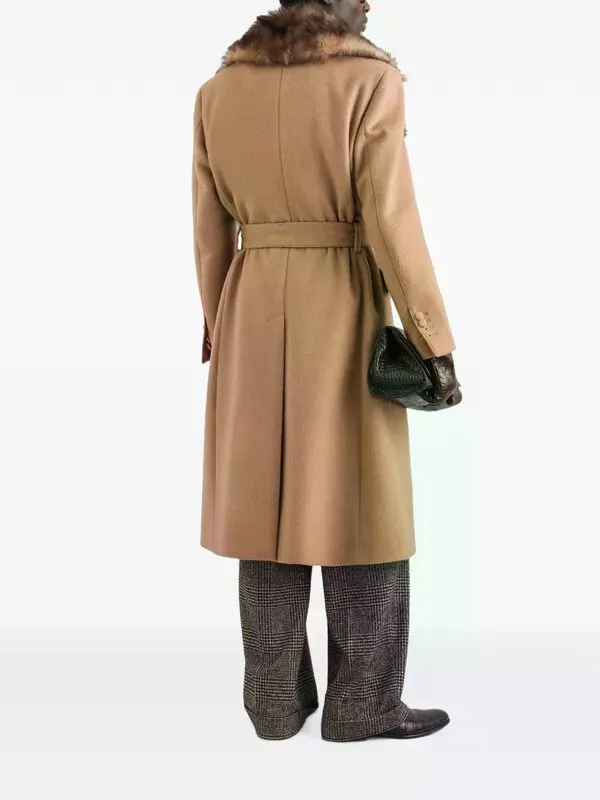 Dolce & Gabbana Double-breasted Coat In Double Camel