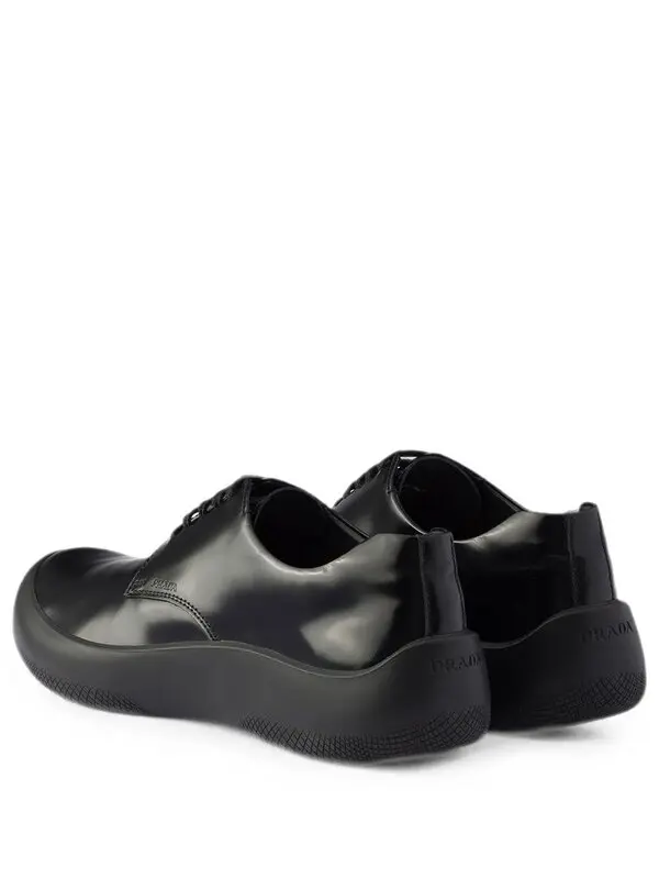 Prada Scarpe Stringate In Pelle Spazzolata
