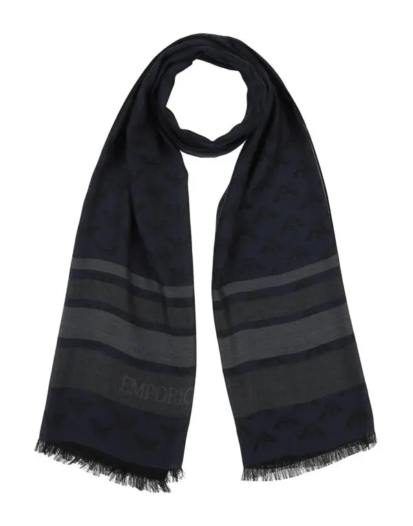 Emporio Armani Scarf Modal, Polyester, Viscose - Navy