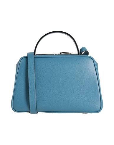 VALEXTRA Cross-body Bag Calfskin - Azure