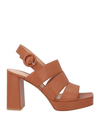 GIANVITO ROSSI Sandals Size Calfskin - Tan