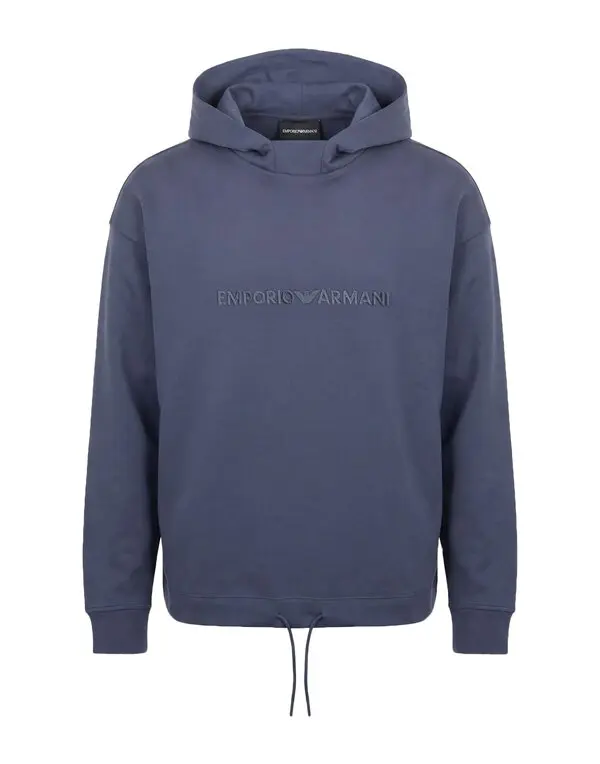 Emporio Armani Sweatshirt Slate Size Cotton, Polyester, Elastane - Blue