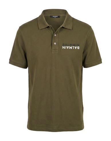 Balmain Polo Shirt Size Cotton, Elastane - Green