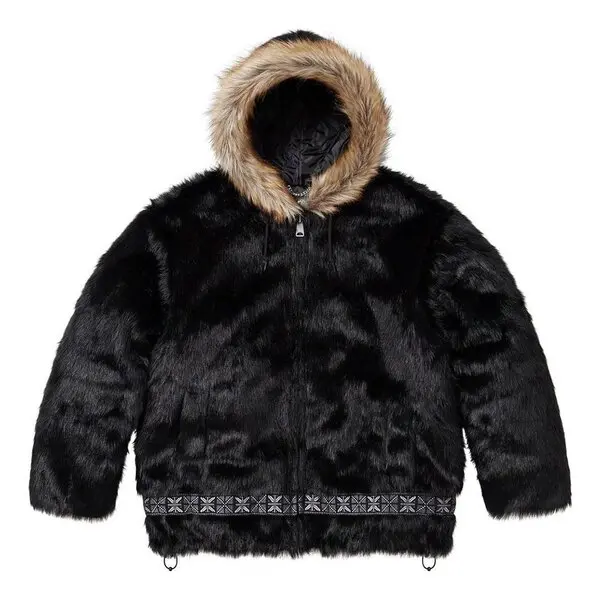 Supreme Faux Fur Parka - Black