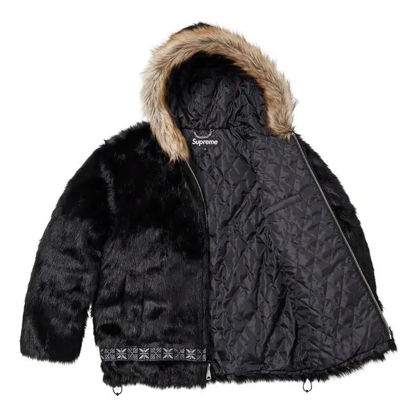 Supreme Faux Fur Parka - Black