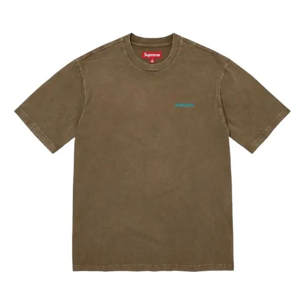 Supreme Fw26 Washed S/s T-shirt - Olive Brown