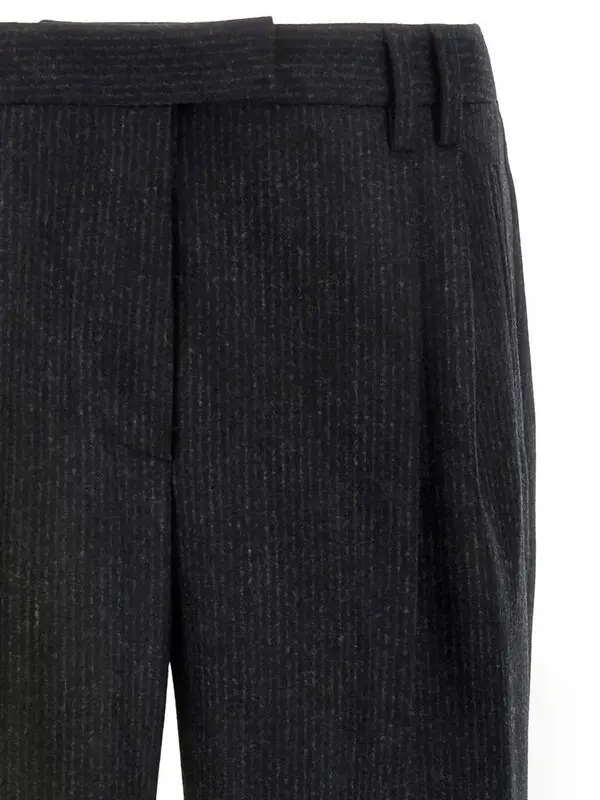 Alberto Biani Albertino Pinstriped Wool Trousers