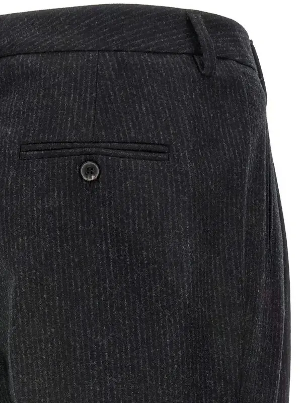 Alberto Biani Albertino Pinstriped Wool Trousers
