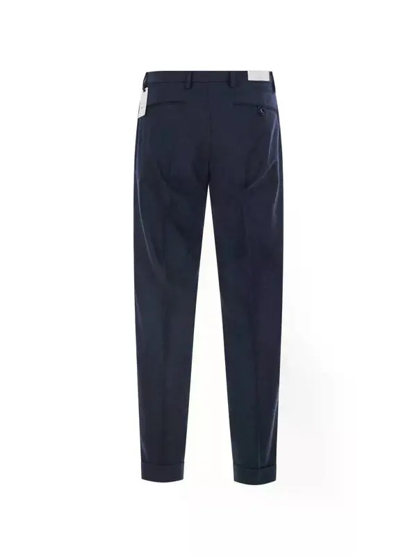 MICHAEL COAL Pleated Turn-up Trousers