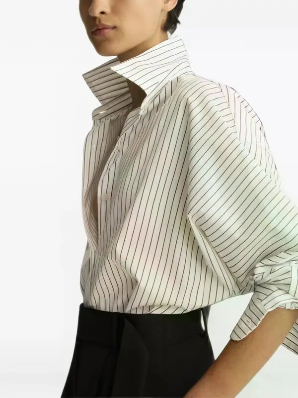 ARLO MOTT Watts Striped Side-button Shirt