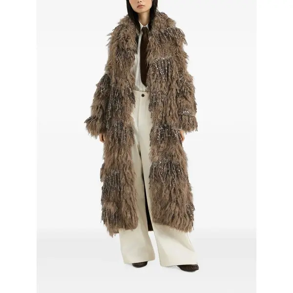 Brunello Cucinelli Fringed Long Cardigan