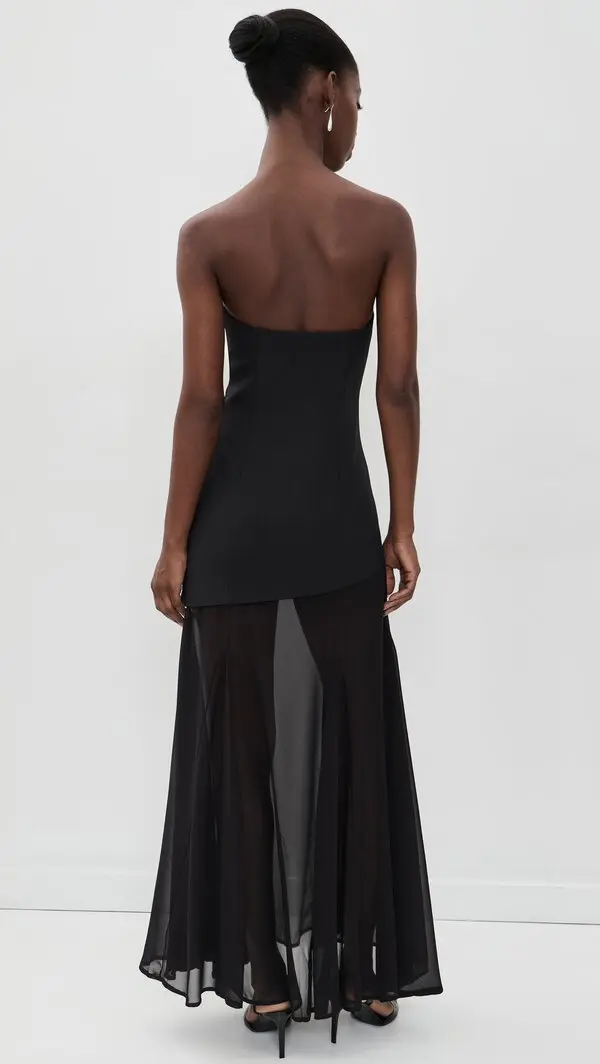 Endless Rose Strapless Combined Godet Dress