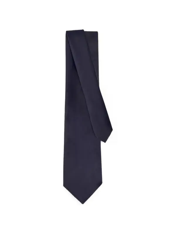 FERRAGAMO Nappa Leather Tie - Blue