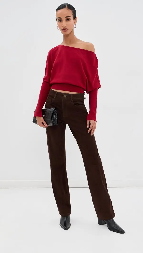 Simkhai Lavina Draped Off Shoulder Sweater