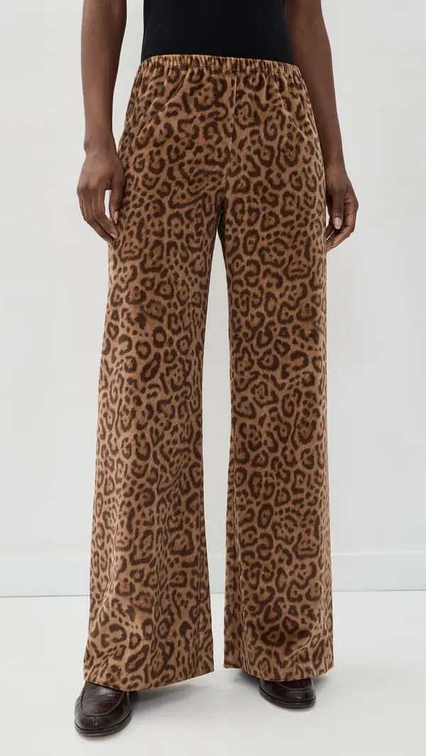 LA LIGNE Printed Velvet Colby Pants