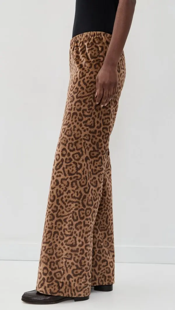 LA LIGNE Printed Velvet Colby Pants