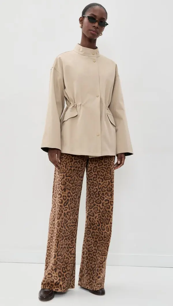 LA LIGNE Printed Velvet Colby Pants