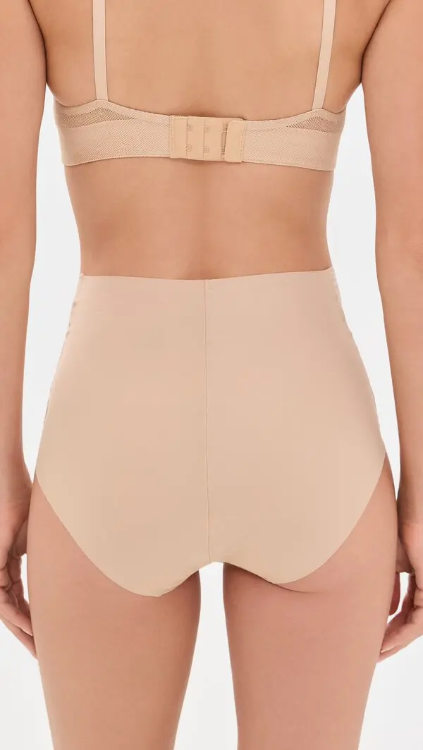 Commando Double Take Lace High Rise Bikini Panties - Beige
