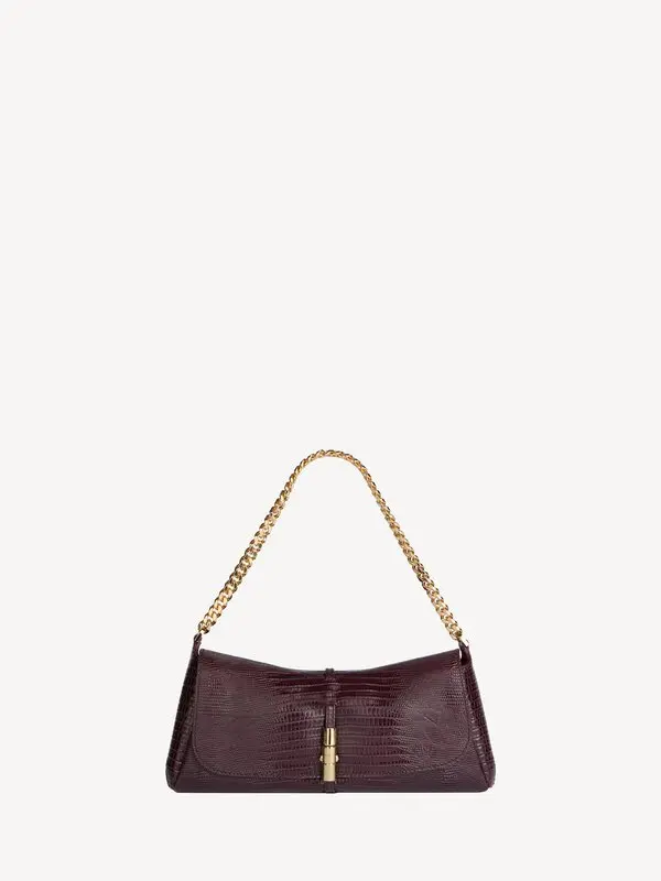 Balmain Embossed Leather Metropolis Bag - Red