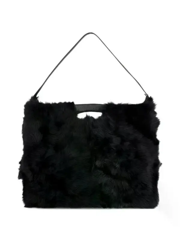 Bogner Shearling Logo-patch Shoulder Bag