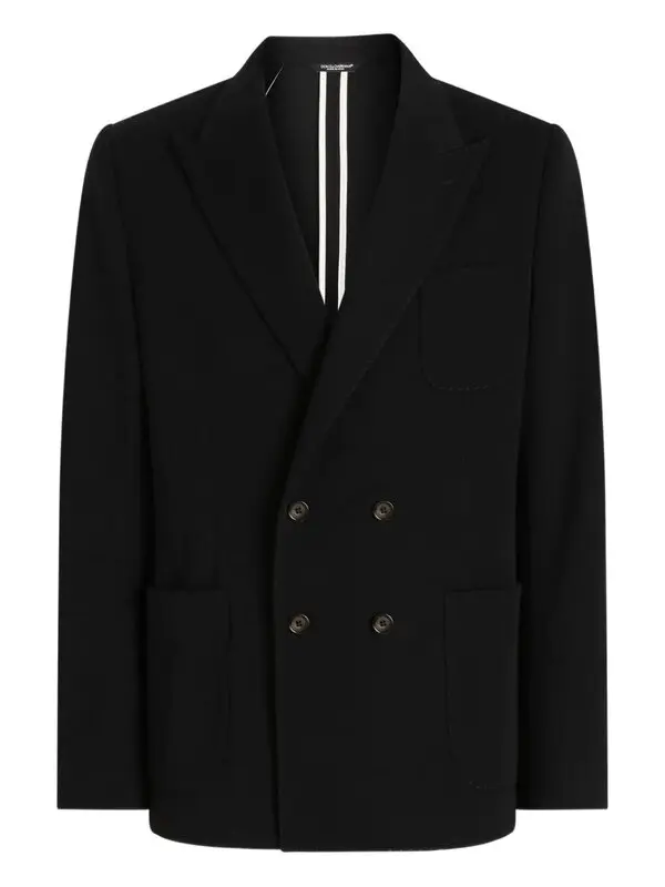 Dolce & Gabbana Double-breasted Wool Blazer - Blue