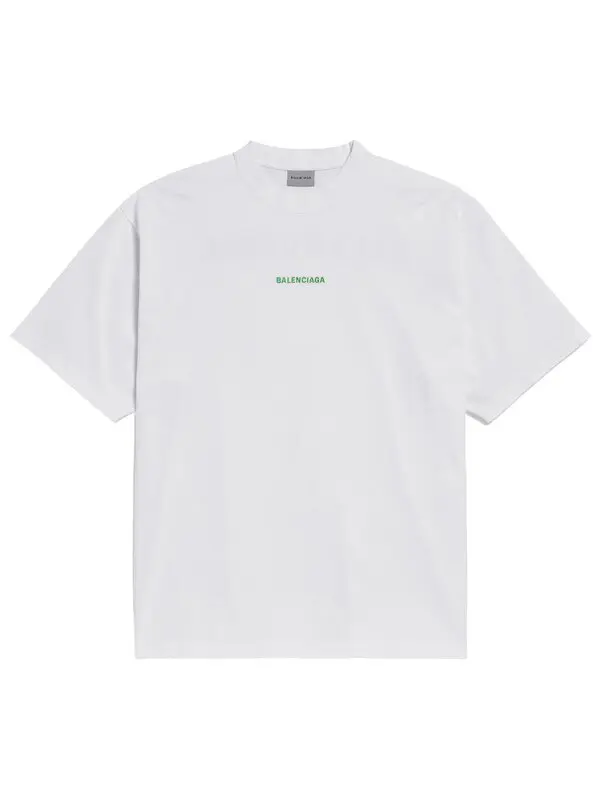 Balenciaga T-shirt Back Vestibilità Media - White