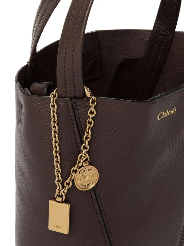 Chloé Small Spin Tote Bag In Grained Leather