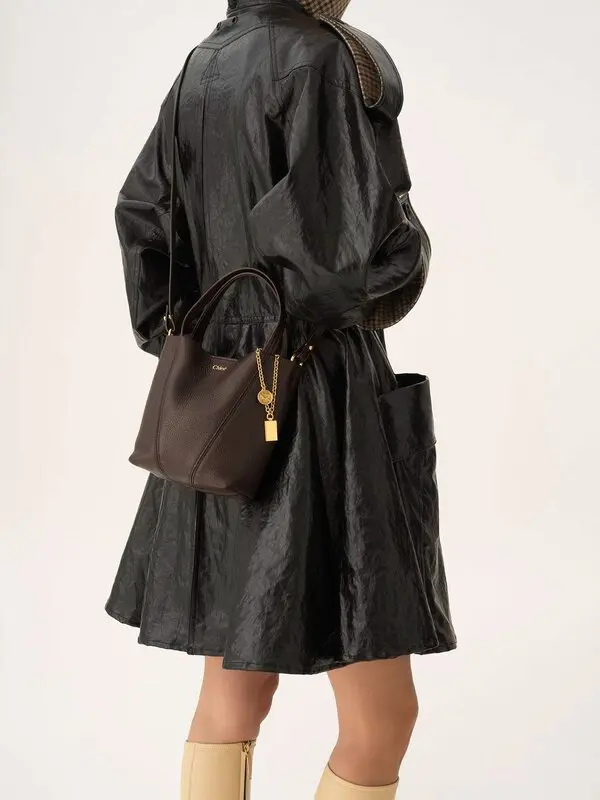 Chloé Small Spin Tote Bag In Grained Leather