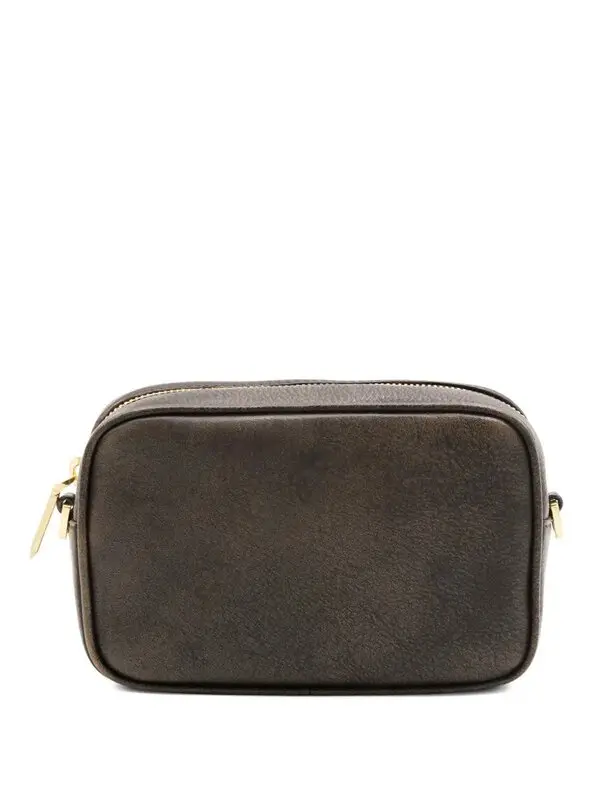 GOLDEN GOOSE Mini Star Bag In Distressed Leather With Tone-on-tone Star - Brown