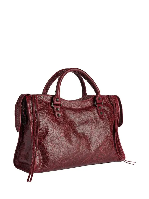 Balenciaga Le City Medium Bag In Arena Leather - Red