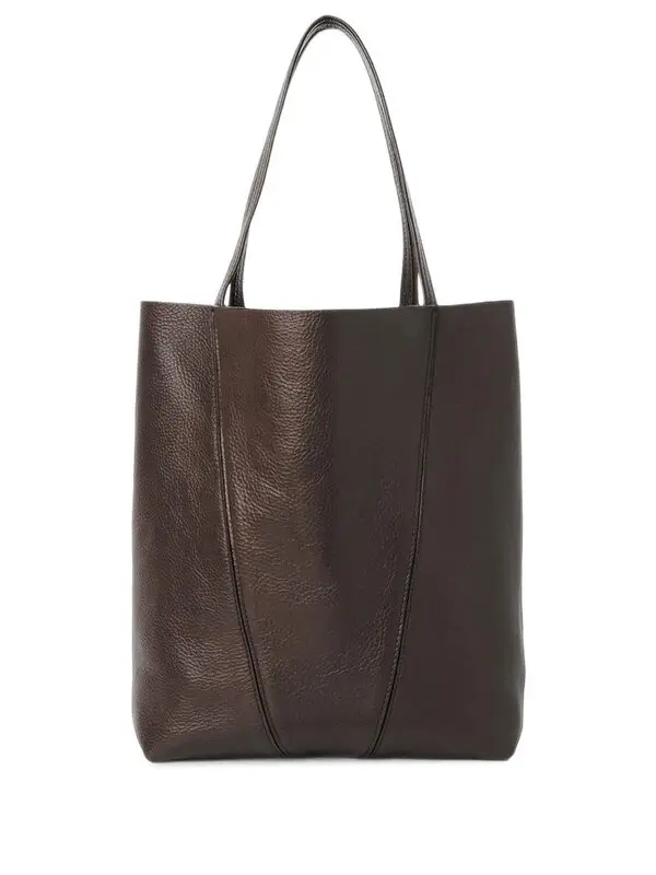 Chloé Borsa Tote Spin In Pelle Granata - Brown
